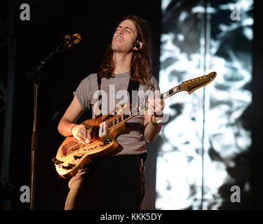 Daniel Wayne Sermon of Imagine Dragons performs stage on during Life ...