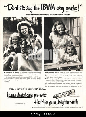 1948 U.S. Magazine Ipana Toothpaste Advert Stock Photo - Alamy