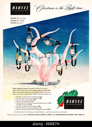 1948 U.S. Magazine Harvel Watches Advert Stock Photo - Alamy
