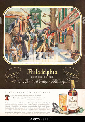 1947 U.S. Magazine Philadelphia Whisky Advert Stock Photo - Alamy