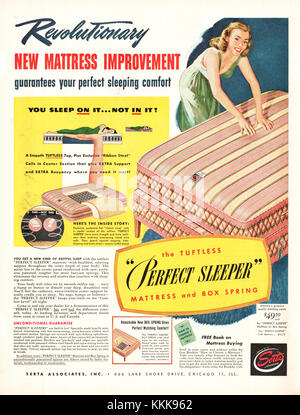 1947 U.S. Magazine Englander Mattress Advert Stock Photo - Alamy