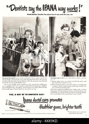 1949 U.S. Magazine Ipana Toothpaste Advert Stock Photo - Alamy