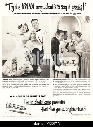1949 U.S. Magazine Ipana Toothpaste Advert Stock Photo - Alamy