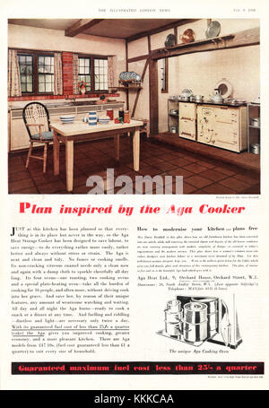 KITCHEN WITH AGA 1936 Stock Photo - Alamy