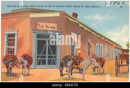 Ancient La Fonda which stood on site of present hotel, Santa Fe, New ...