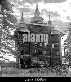 wooden Orthodox Church in russian mining town Barentsburg, Svalbard or ...