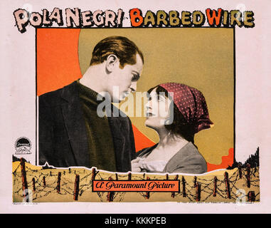 Barbed Wire lobby card 2 Stock Photo - Alamy