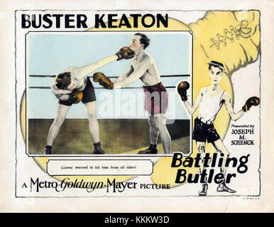 A lobby card from the film 'Battling Bates', featuring promotional ...