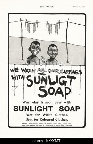 1906 UK Magazine Sunlight Soap Advert Stock Photo - Alamy