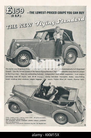 1937 UK Magazine Flying Standard Car Advert Stock Photo - Alamy