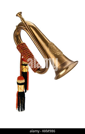 Isolated - Bugle - A bugle is a brass instrument like a small trumpet ...