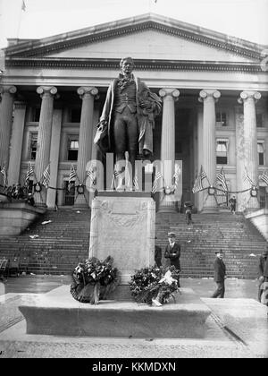 A statue of Alexander Hamilton is in the Rotunda of the U. S. Capitol ...