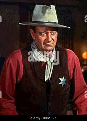 John Wayne, the iconic American actor, is featured in a famous ...