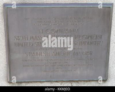 This plaque in Stoneham, Massachusetts, commemorates the Spanish ...