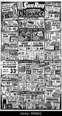 A historical advertisement from Sun-Ray Drugs in Allentown ...