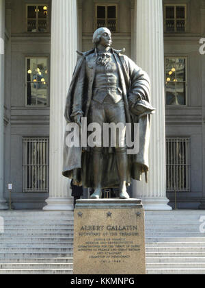 The statue of Albert Gallatin, an American politician, diplomat, and ...