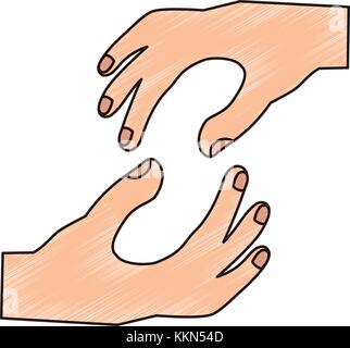 two hands support help gesture symbol Stock Vector Image & Art - Alamy