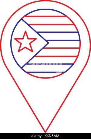 Catalonia flag location map pin icon on white background. Vector Illustration Stock Vector Image ...