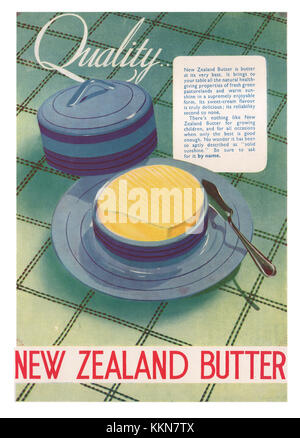 1938 UK Magazine New Zealand Butter Advert Stock Photo - Alamy
