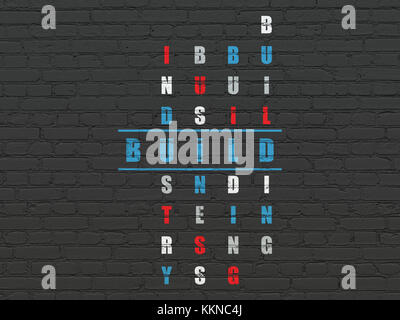 Building construction concept: Build in Crossword Puzzle Stock Photo ...