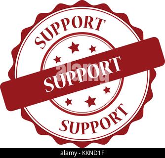 support stamp. support sign. round grunge label Stock Vector Image ...