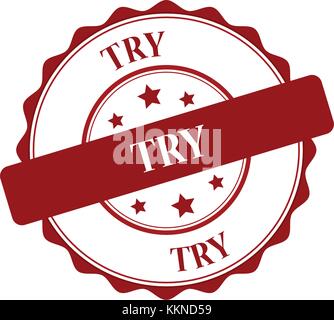 try stamp isolated on white Stock Vector Image & Art - Alamy
