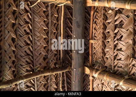 Roof made of dry coconut leaf weaving Stock Photo - Alamy