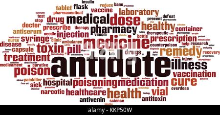 Antidote word cloud concept. Vector illustration Stock Vector Image ...