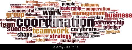 Coordination word cloud concept. Vector illustration Stock Vector Image ...