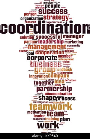 Coordination word cloud concept. Vector illustration Stock Vector Image ...