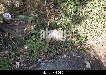 Dumped gas bottle Stock Photo - Alamy