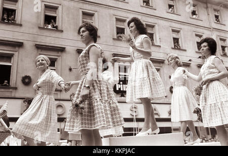 The Prvomajski Sprevod (May Day Parade) in Ljubljana, 1961, showcases ...