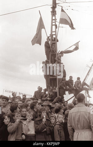 The Prvomajski Sprevod (May Day Parade) in Ljubljana, 1961, showcases ...