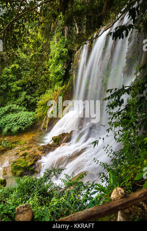 El Nicho waterfalls, on the water trail, Sendero Reino de las Aguas ...