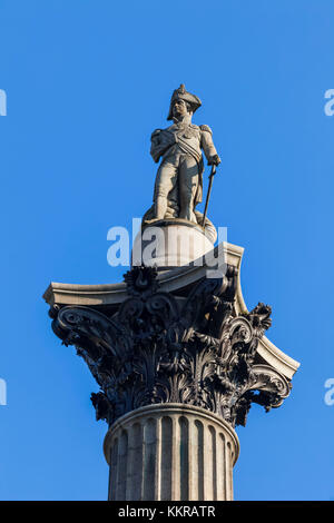 England, London, Trafalgar Square, Nelson's Column, Statue of Lord ...