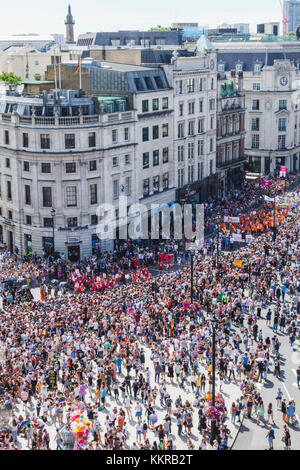 England, London, London Pride Festival Parade, Tourists Posing with ...