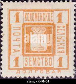 This stamp, issued in 1893 by the Russian Zemstvo in Kolomna ...