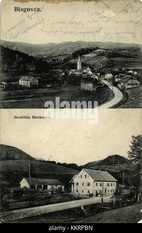 This is a vintage postcard of Lukovice, a village located in the Czech ...