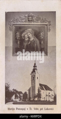 A vintage postcard from Lukovice, showing a picturesque view of the ...