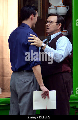 Actors Kevin Spacey (L) and Nicholas Hoult on the set of the new movie ...