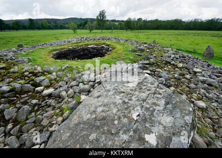 Corrimony chambered cairn prehistoric Bronze Age passage grave. Glen ...