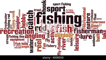 Sport fishing word cloud concept. Vector illustration Stock Vector ...
