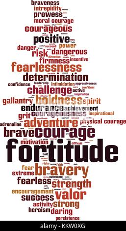 Fortitude word cloud concept. Vector illustration Stock Vector Image ...
