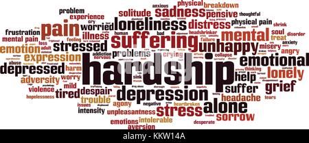 Hardship word cloud concept. Vector illustration Stock Vector Image ...
