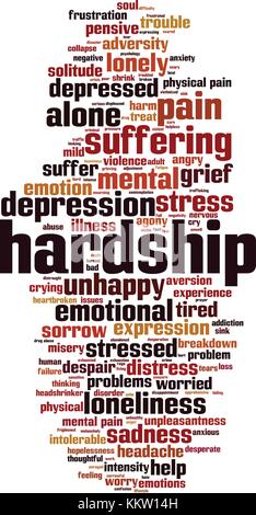 Hardship word cloud concept. Vector illustration Stock Vector Image ...