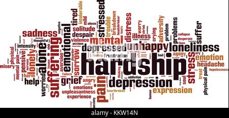 Hardship word cloud concept. Vector illustration Stock Vector Image ...