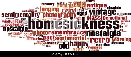 Homesickness word cloud concept. Vector illustration Stock Vector Image ...