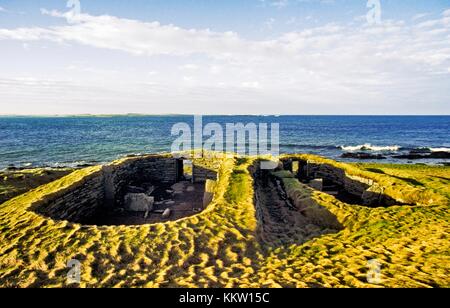 The Knap of Howar Neolithic building on Papa Westray Orkney Stock Photo ...