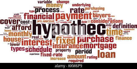 Hypothec word cloud concept. Vector illustration Stock Vector Image ...