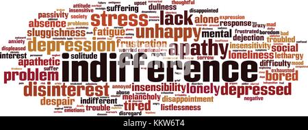 Indifference word cloud concept with disinterest ignore related tags ...